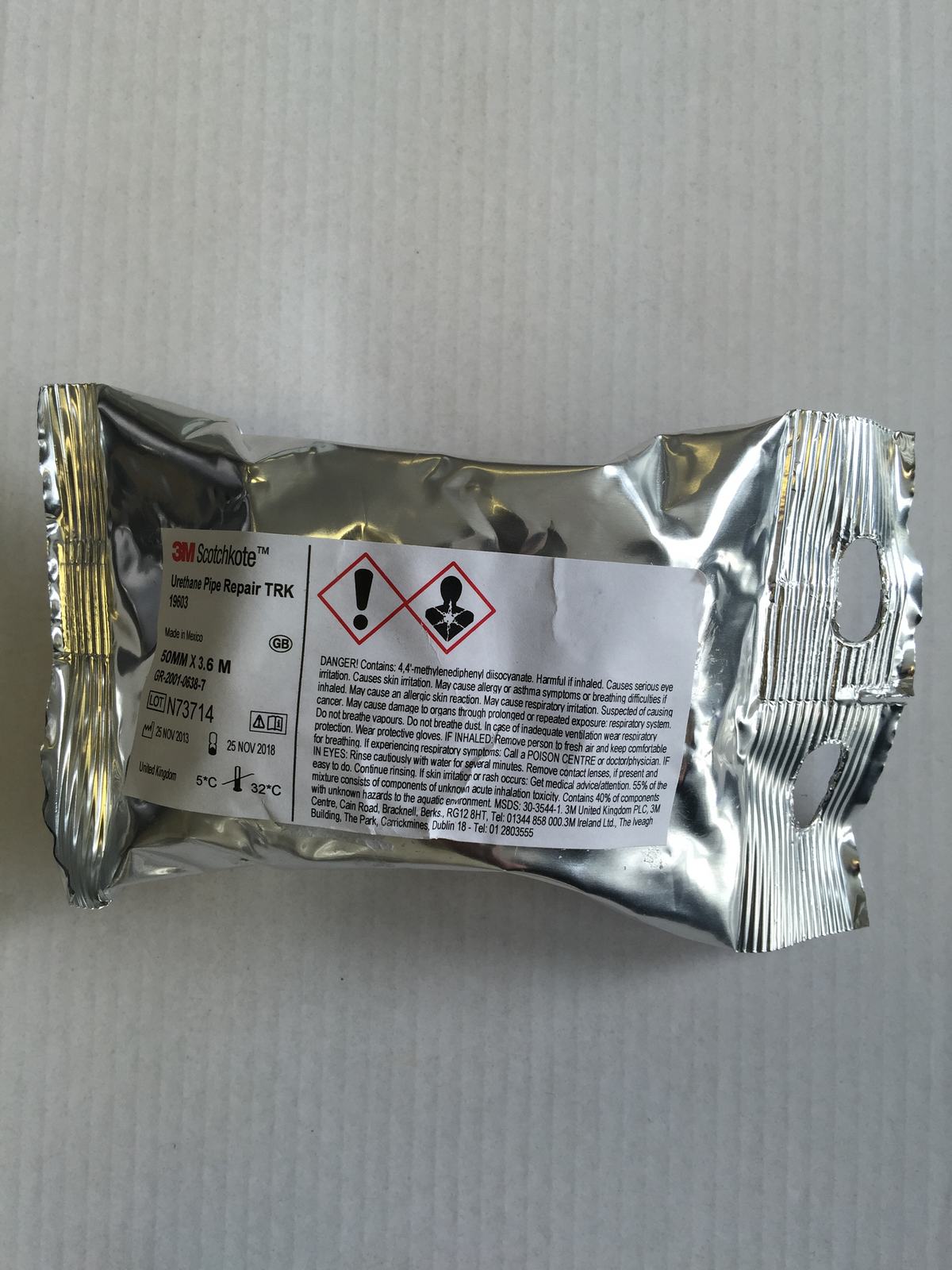 3M Scotchkote Urethane Pipe Repair 50mm x 3.6mtr PR504 TRK19603 IMPA 8 ...